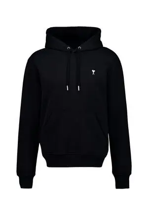 AMI Paris De Coeur Hooded Sweatshirt - Black
