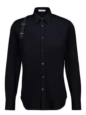 Alexander McQueen Black Logo Harness Shirt Black