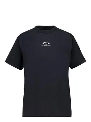 Balenciaga Hybrid Cotton T-Shirt Black