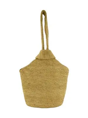 SENSI STUDIO Handheld Straw Handbag - Beige