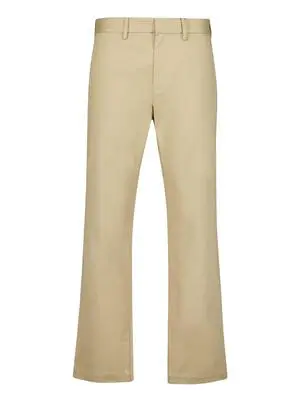 Saint Laurent Stretch Cotton Chino Trousers - Beige