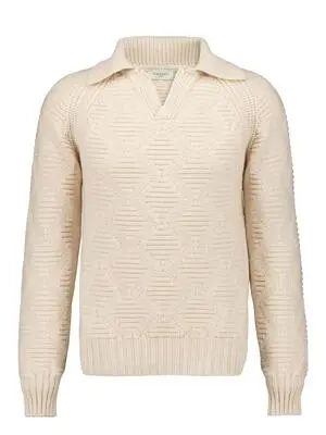PIACENZA CASHMERE 1733 Cashmere V-Neck Polo