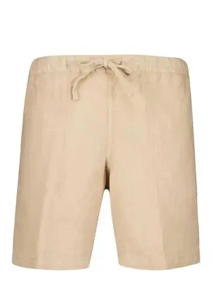 120% Lino Linen Bermuda Shorts - Beige