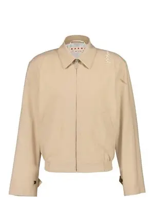 Marni Wool Blend Zip Jacket - Beige