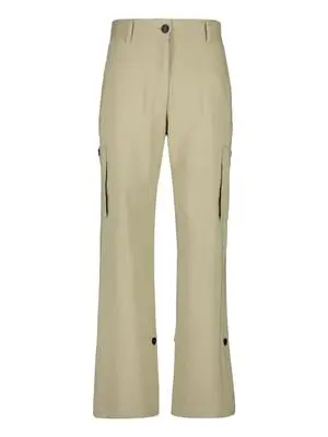 FERRAGAMO Silk Blend Cargo Trousers - Beige