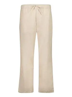 Frescobol Carioca Sand Linen-Blend Oscar Trousers Beige