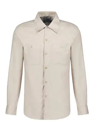 Brunello Cucinelli Light Beige Cotton Button-Up Shirt Beige