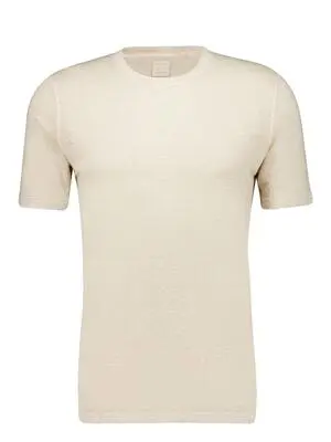 120% Lino Safari Soft Linen T-Shirt Cream