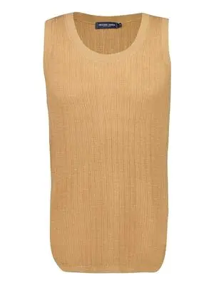 Frescobol Carioca Prado Ribbed Cotton Vest - Beige