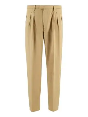 Boglioli Virgin Wool 2-pleat Trousers - Beige