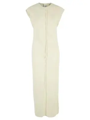 AMI Paris Raw Edge Details Long Dress - Cream