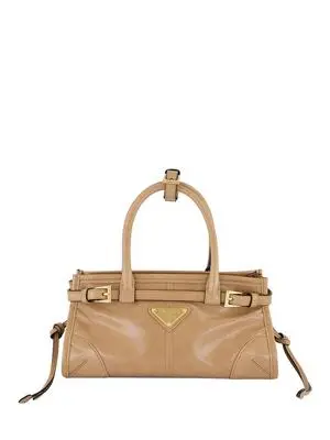 Prada Bonnie Mini Leather Handbag Beige
