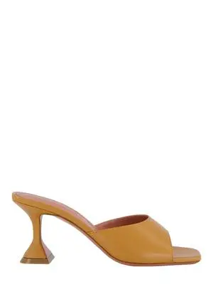 Amina Muaddi Lupita Heeled Mules Beige