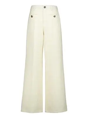 Gucci Straight-leg Cotton Trousers - Beige
