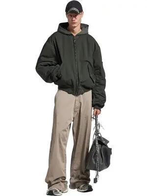 Balenciaga Cotton Twill Workwear Pants - Beige
