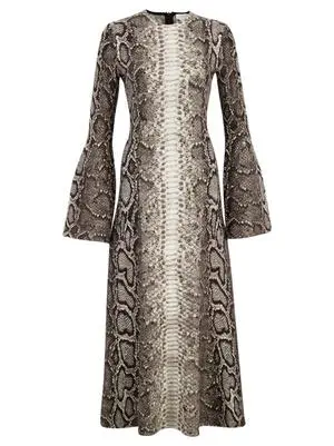 Gabriela Hearst Cashmere-silk Maxi Dress - Animal Print