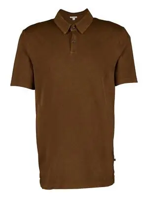 JAMES PERSE Classic Brown Polo Shirt Brown