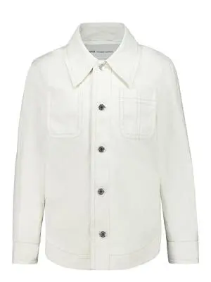 Ami Cotton Worker Buttoned Jacket - Cream