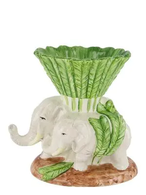 LES-OTTOMANS Jungle Elegance Elephant Basket - Brown