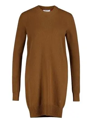 FERRAGAMO Cashmere Mini Dress - Brown