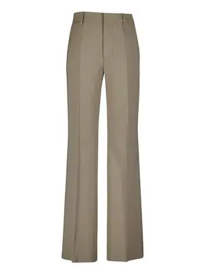 AMI Paris Flare Fit Trousers - Brown