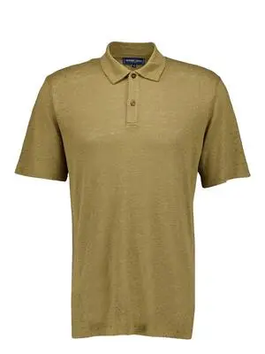 Frescobol Carioca Spinach Mello Linen Polo Brown