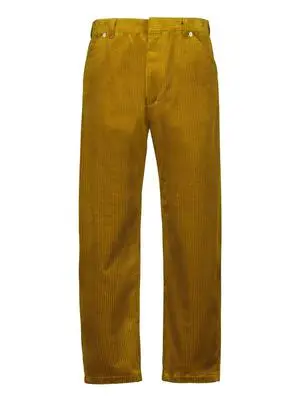 Prada Pinwale Corduroy Carrot-fit Trousers - Brown