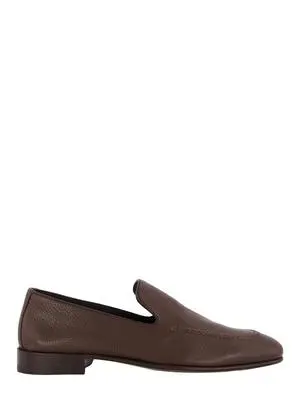 Manolo Blahnik Truro Calf Leather Loafers - Brown