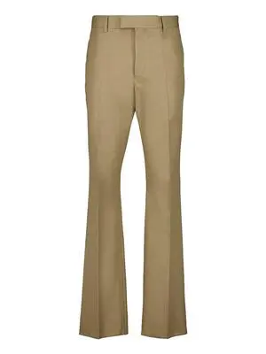 FERRAGAMO Organic Brushed Cotton Trousers - Brown