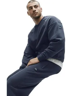 Alo Yoga Field Crew Neck Sweatshirt - Navy