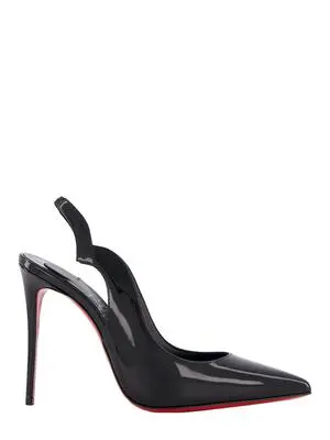 CHRISTIAN LOUBOUTIN Hot Chick Sling 100 Mm Leather Pumps - Black
