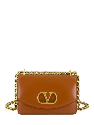 Valentino Garavani Small Leather Shoulder Bag Brown