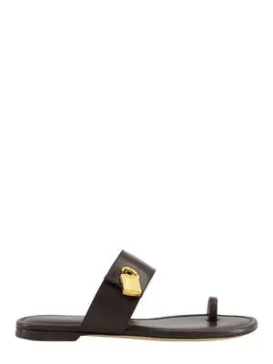 TOM FORD Flat Leather Sandals - Brown