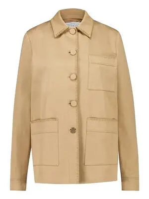 Gabriela Hearst Ulu Sea Island Cotton Chore Jacket Brown