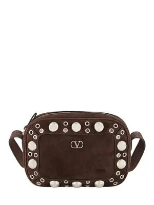Valentino Garavani Nellcôte Studded Crossbody Bag - Brown