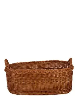 HOUSE OF CAPRICORN Handmade Furnas Natural Wicker Large Basket - Brown