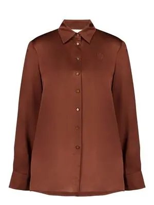 Zimmermann Hypnotic Satin Shirt - Brown