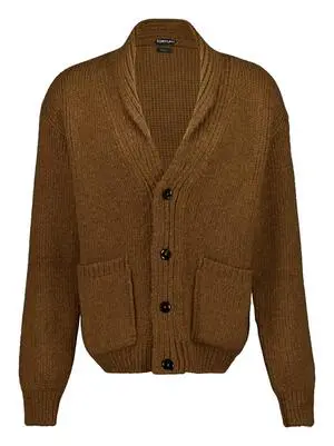 TOM FORD Cashmere Shawl Collar Cardigan - Brown