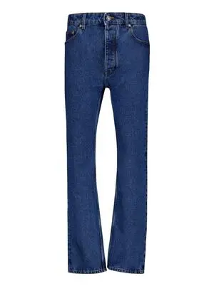 Palm Angels Monogram Straight-leg Jeans - Blue