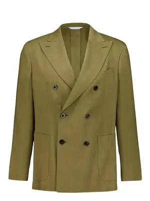 Boglioli Linen Double-breasted Suit - Green