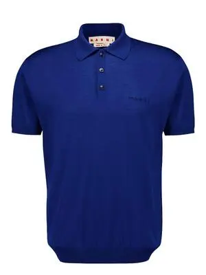 Marni Embroidered Logo Polo Shirt - Blue