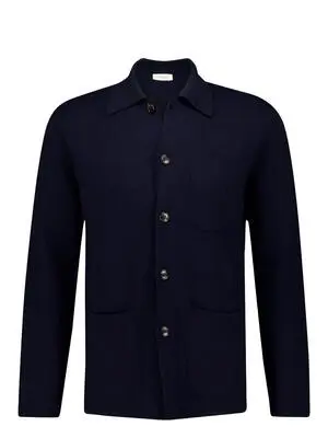 PIACENZA CASHMERE 1733 Wool Long-sleeve Shirt - Blue