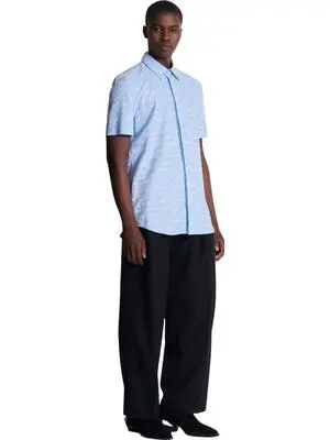 Balmain Jacquard Love Letter Print Shirt - Blue