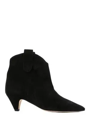 ANNA F. Pointed Ankle Boots - Black