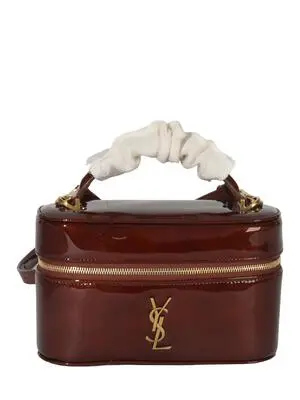 Saint Laurent Gaby Mini Vanity Chain Bag Brown
