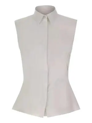 BOSS Sleeveless Polo - White