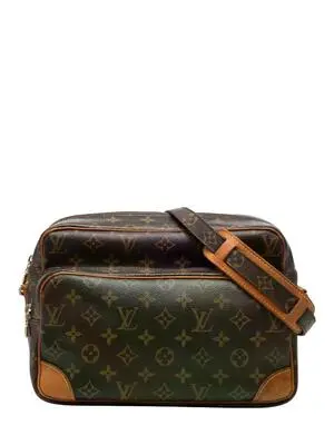 LOUIS VUITTON 2004 Monogram Nil Crossbody Bag Brown