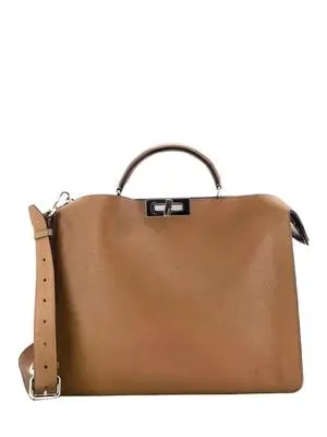 Fendi Peekaboo Iseeu Medium Briefcase - Brown