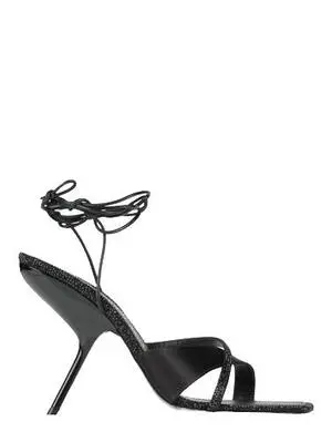 SALVATORE FERRAGAMO Sandals In Textile Fibers And Calfskin