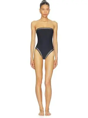 Superdown Embellished One-piece Swimsuit - Black